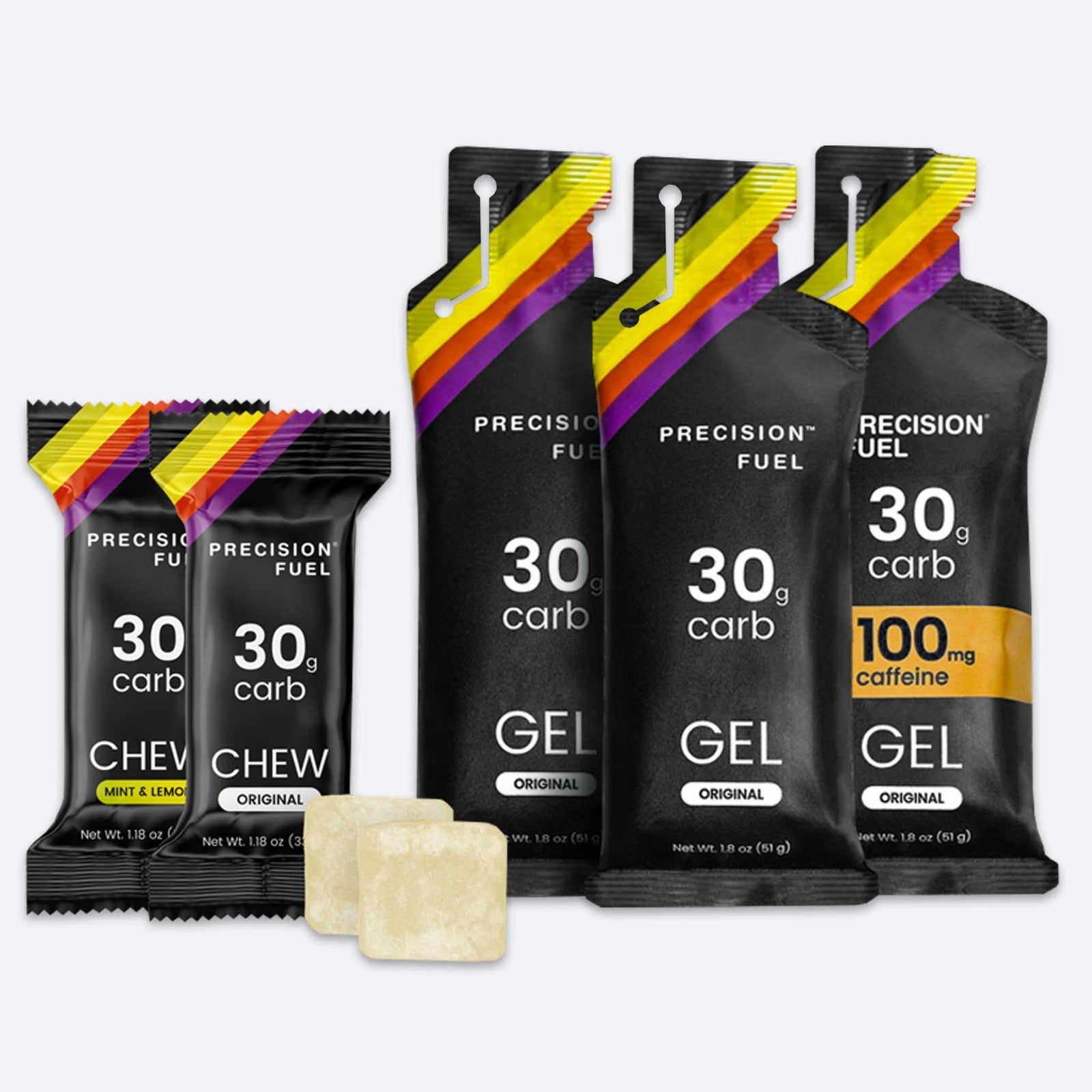 Tri gel & 2 Chew pack (PF30 gel x 2 / PF30 caffeine gel x 1 / Chew - O ...